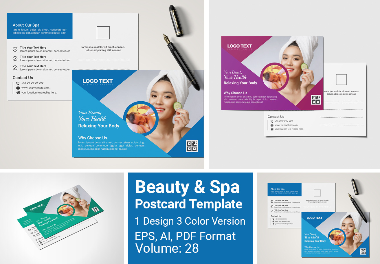 Day Spa Postcard Template Design, a Card Template by MRI STUDIO