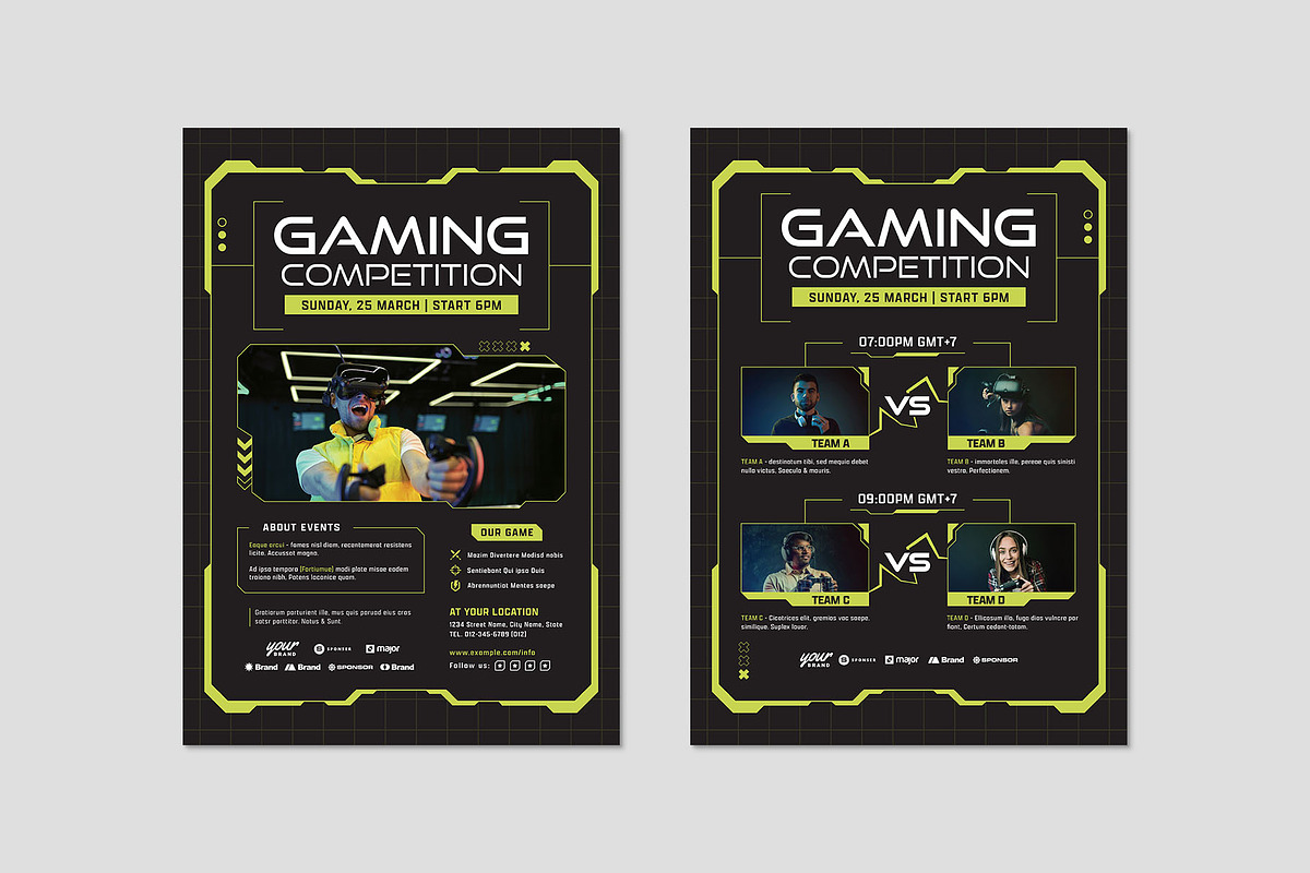 eSports Gaming Flyer Template, a Flyer Template by BrandPacks