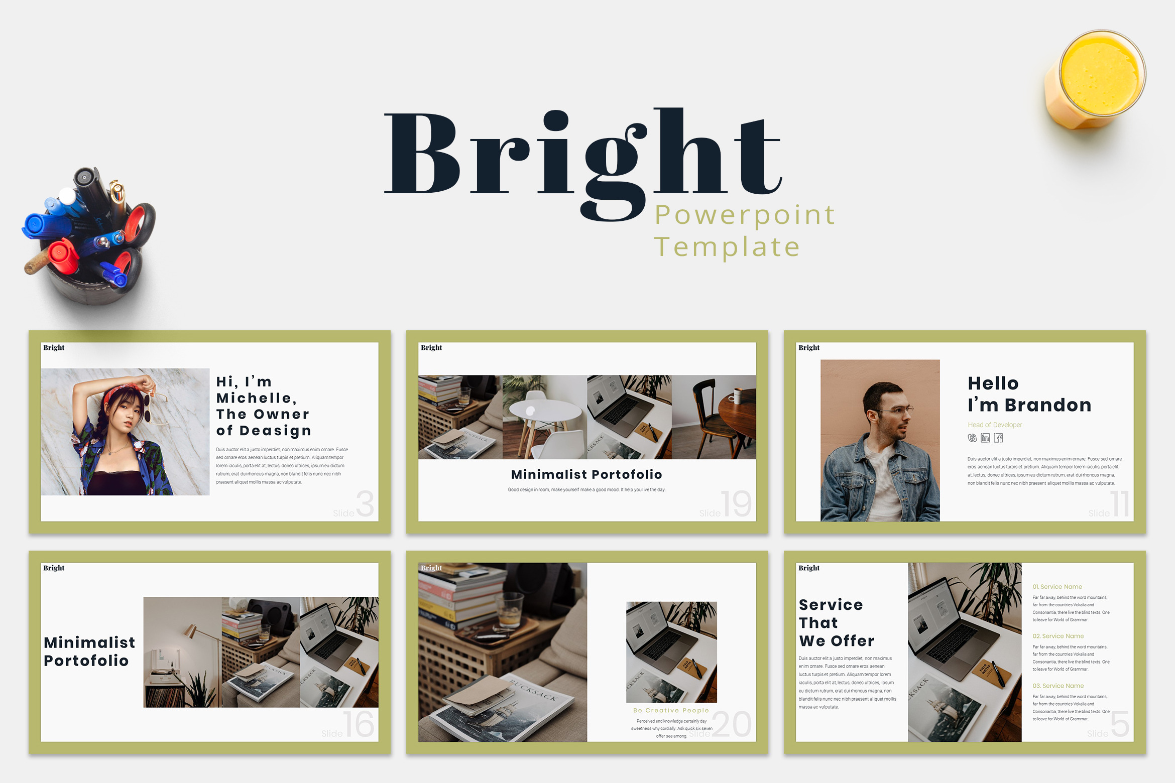 Bright - Powerpoint Template, a Presentation Template by deasign ...