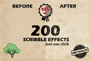200 Scribble Effects + Bonus | Actions ~ Creative Market