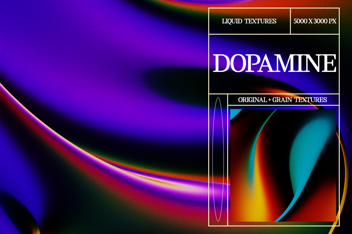 Dopamine - Liquid Abstract Textures, a Graphic by saintricchi