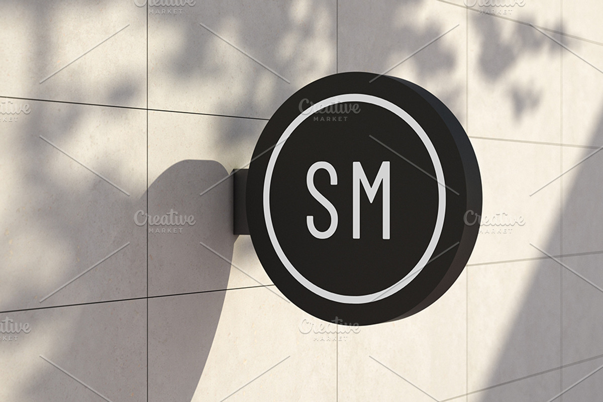 Black Street Sign Mockup Set, a Product Mockup by professorinc