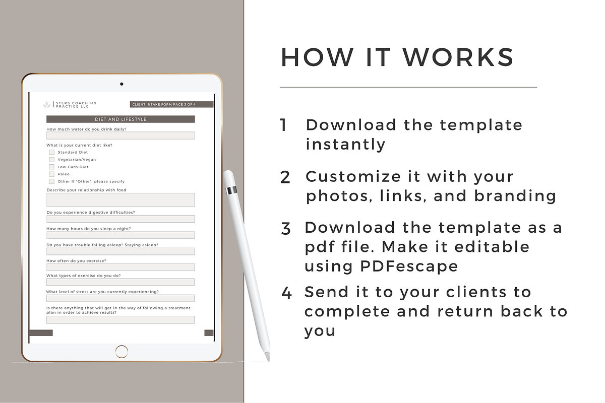 New Client Intake Form Canva, a Brochure Template by Designs by Darowan