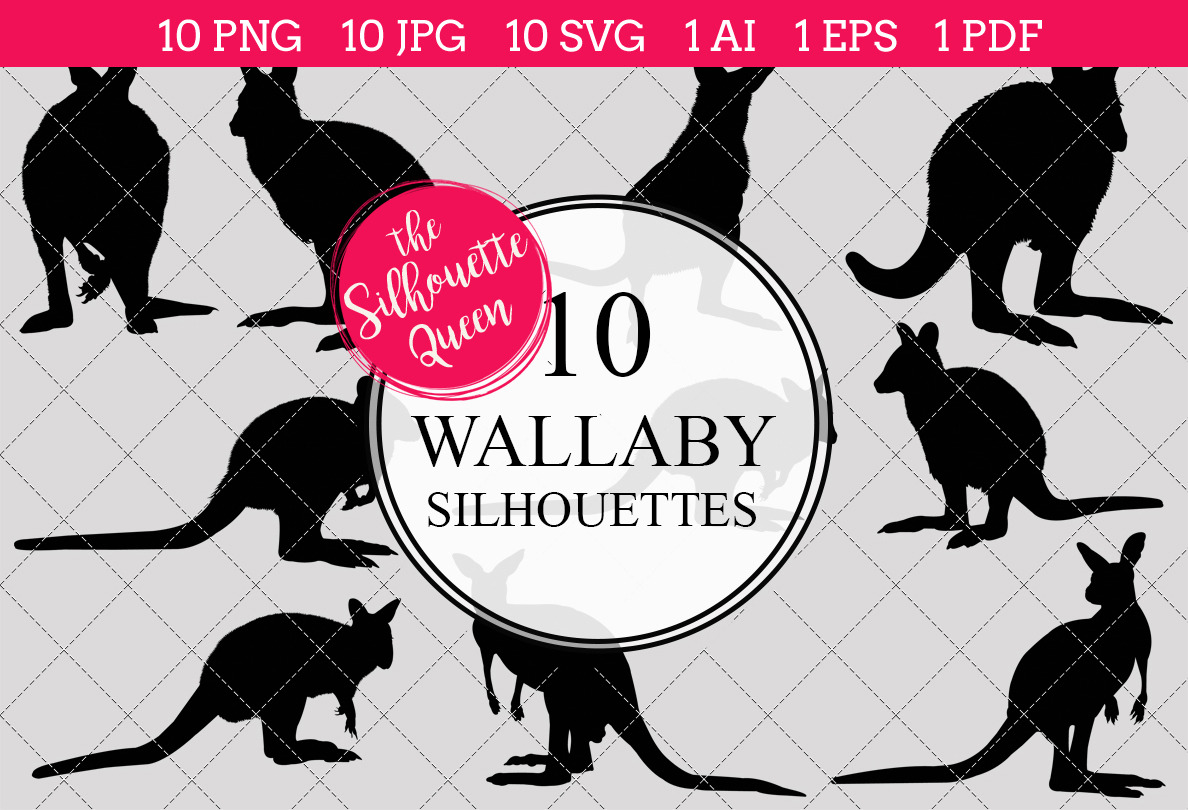 Wallaby silhouette vector graphics, an Object Graphic by The Silhouette ...