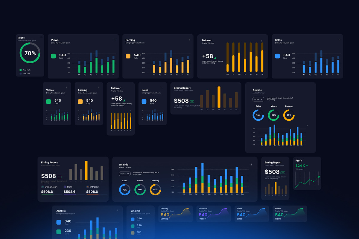 Dashbyte - Dashboard Ui Kit, an UI Kit Template by Pixel Blend