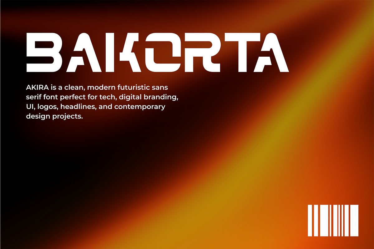 AKIRA Futuristic Sans Serif Font