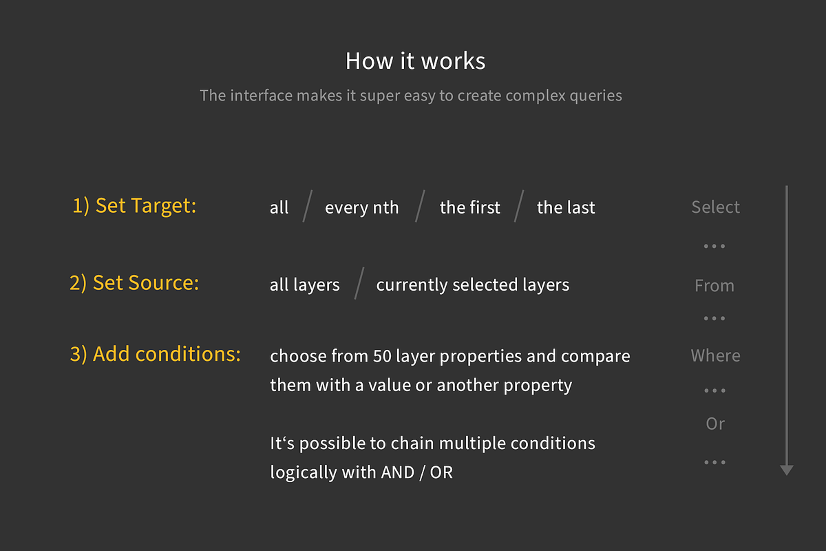 Smart Select - Complex Layer Queries, a Plug-in Add-On by h3design