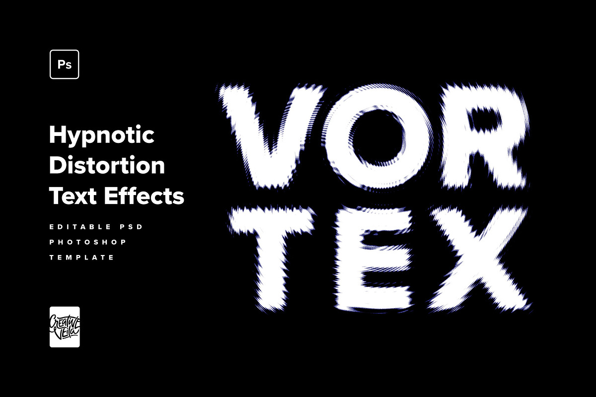 Hypnotic Distortion Text Effects, a Layer Style Add-On by Creative Veila