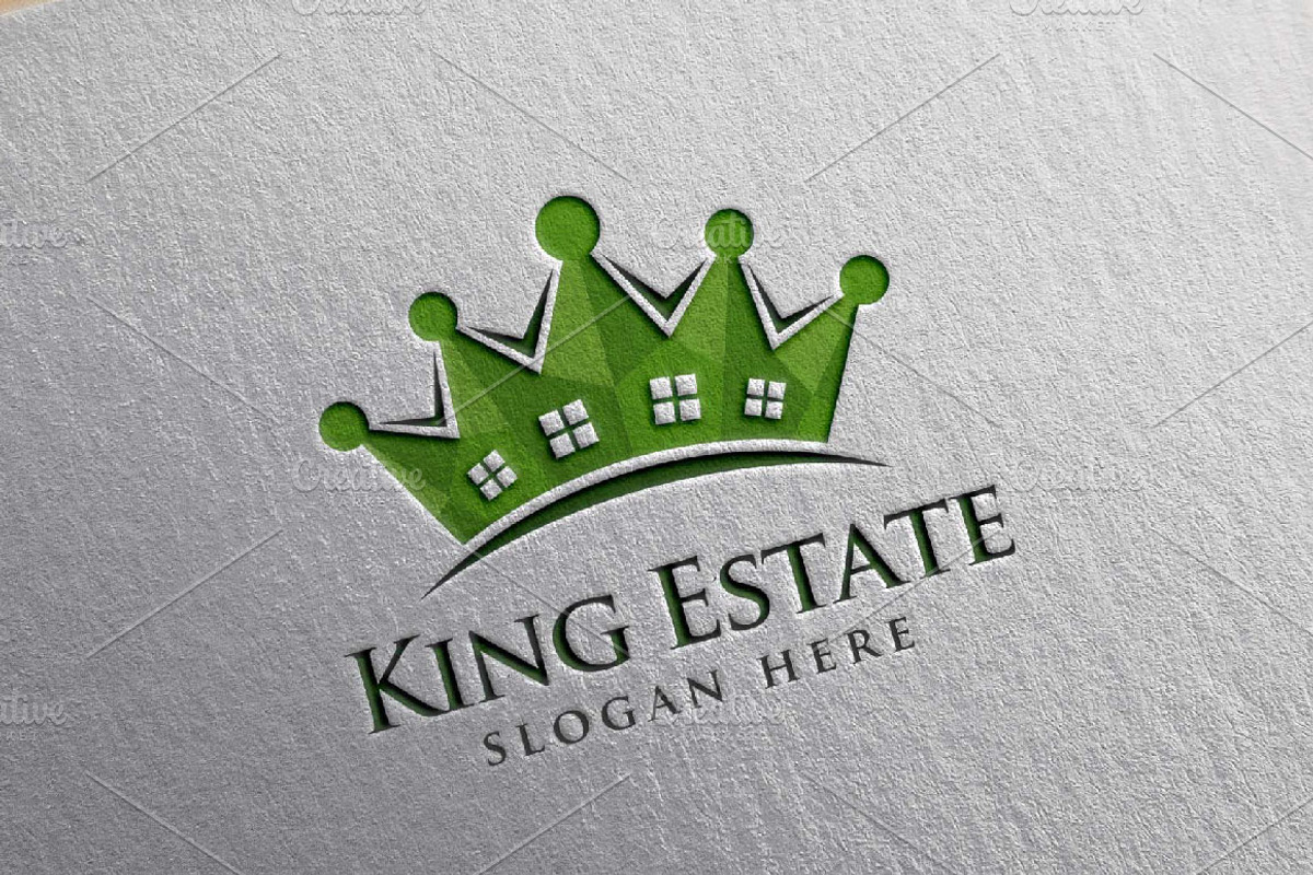 Real Estate Logo, King Estate Logo, a Branding & Logo Template by ...