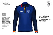 3D Raglan Polo shirt Mockup, a Hoody Mockup by Mildstudio | Creative Market