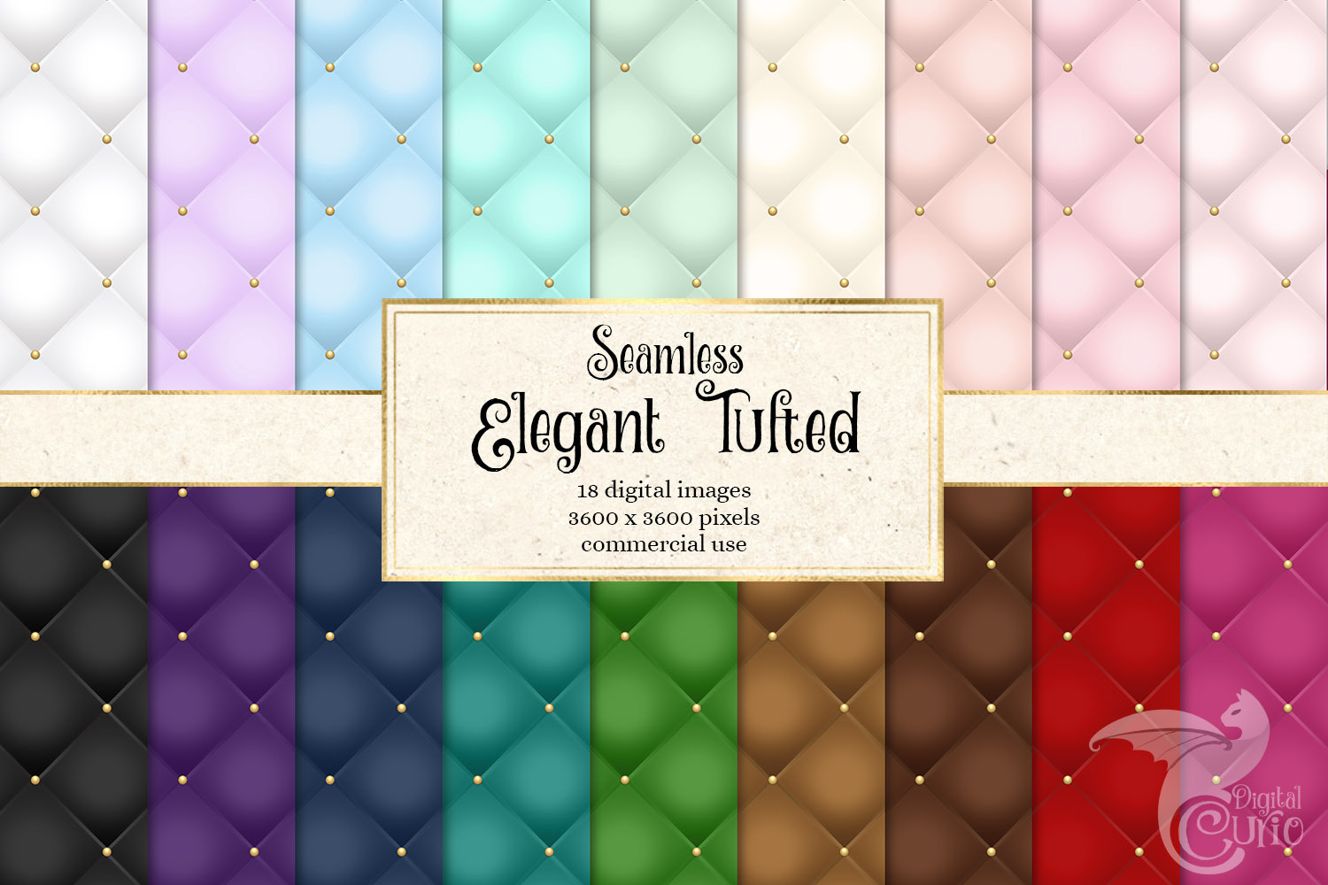 Elegant Tufted Digital Paper, a Pattern Graphic by Digital Curio