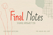 Final Notes - Journal Handwriting, a Handwritten Font by Sloulyfe
