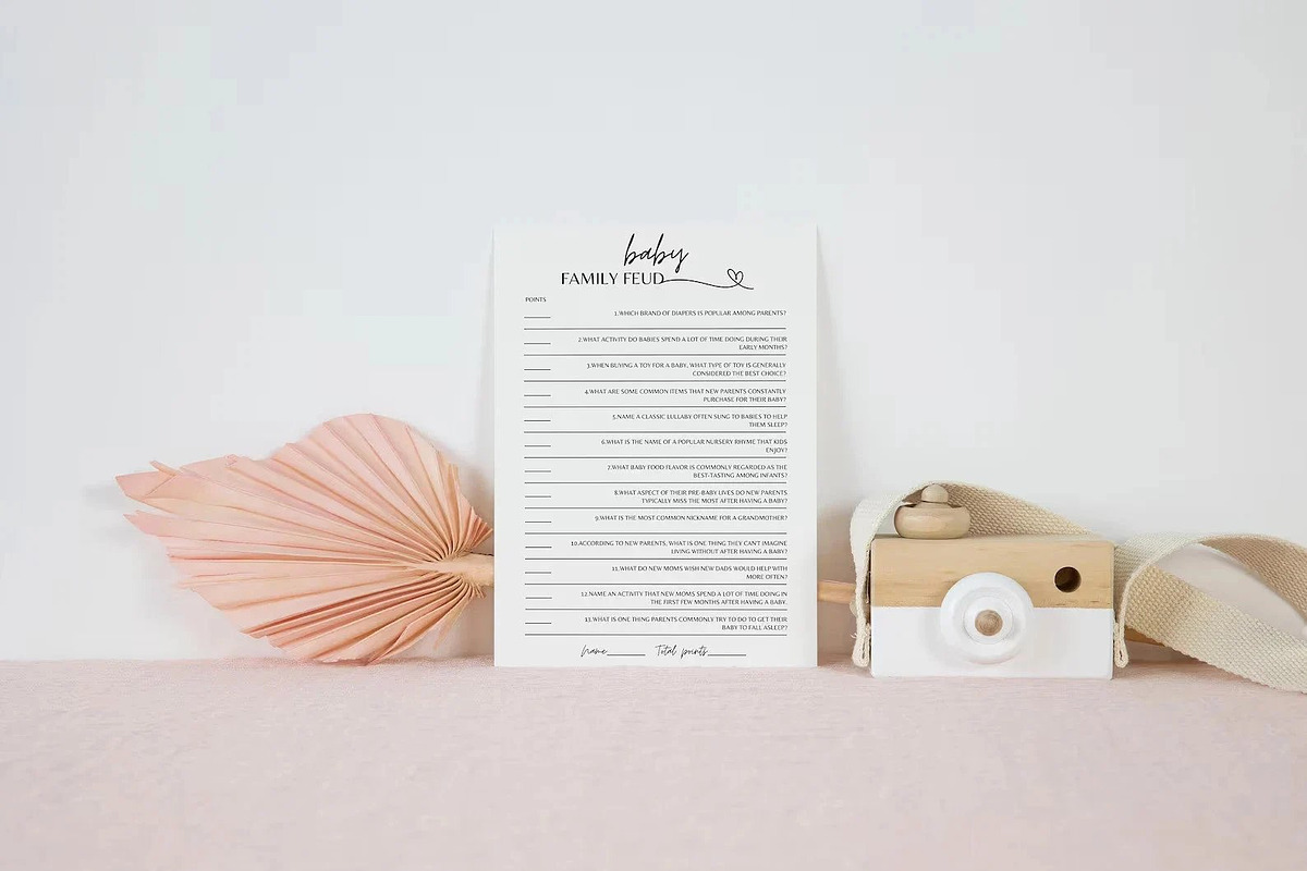 Baby Shower Game Family Feud Card, a Card Template by LucaTheme