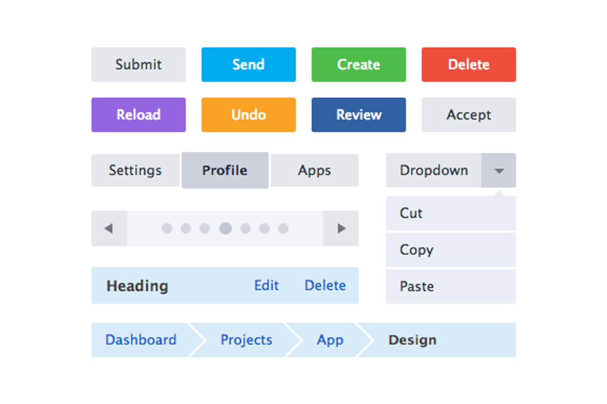 Flat CSS UI Kit, an UI Kit Template by CSSFlow
