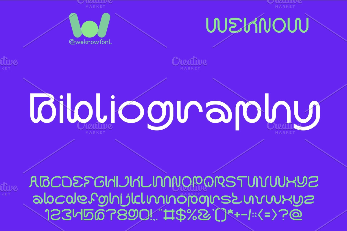 Bibliography font
