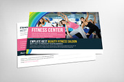 Fitness Health Club Postcard, a Card Template by graphicforest