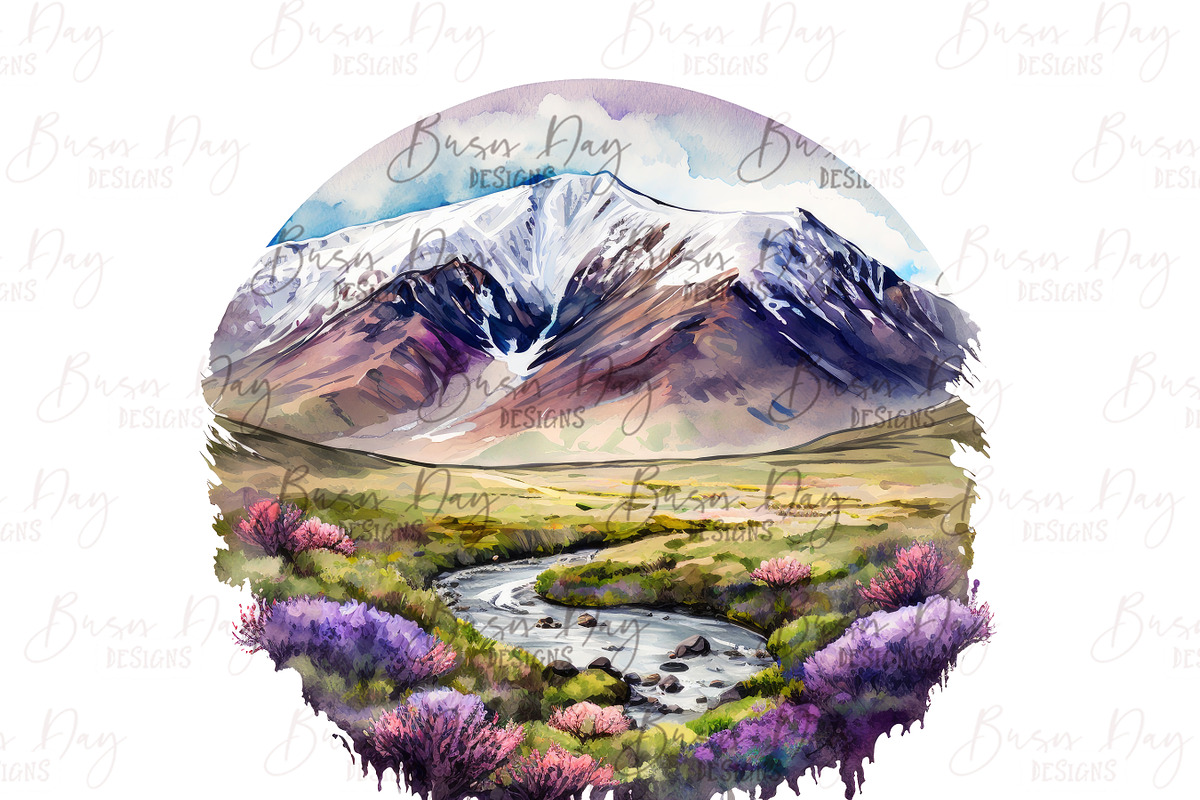 Watercolor National Parks Clipart, an Object Illustration by BusyDaydesign