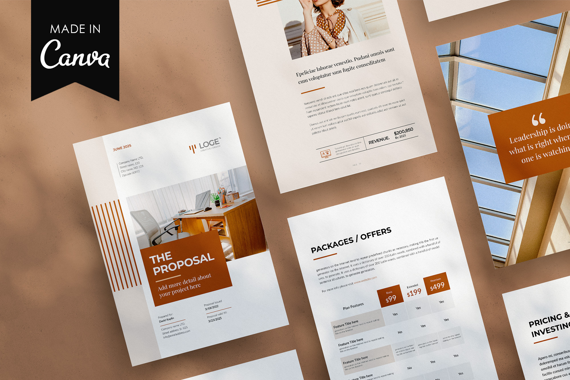 The Proposal | Canva, InDesign | Brochure Templates ~ Creative Market