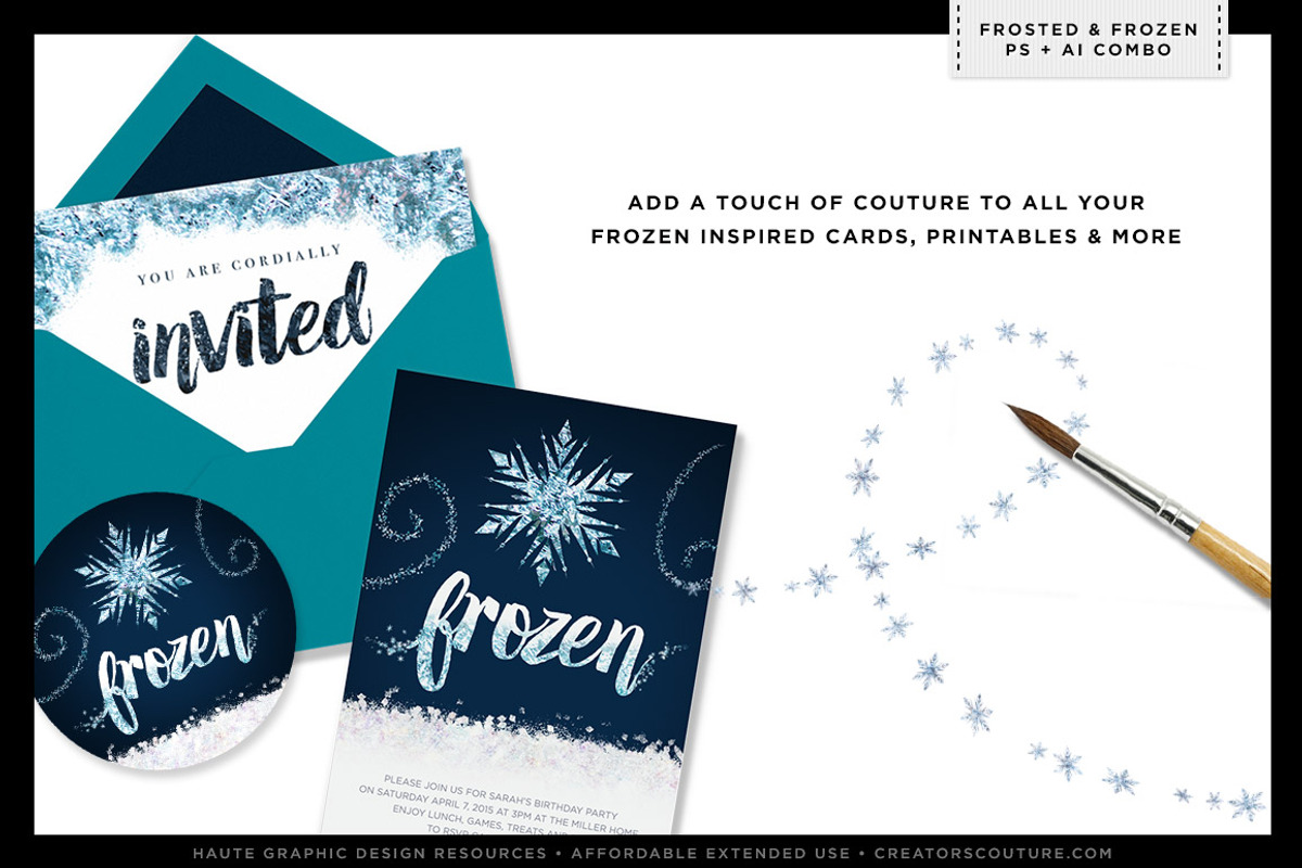 Frozen Styles Bundle Photoshop + Ai, a Layer Style Add-On by Creators ...