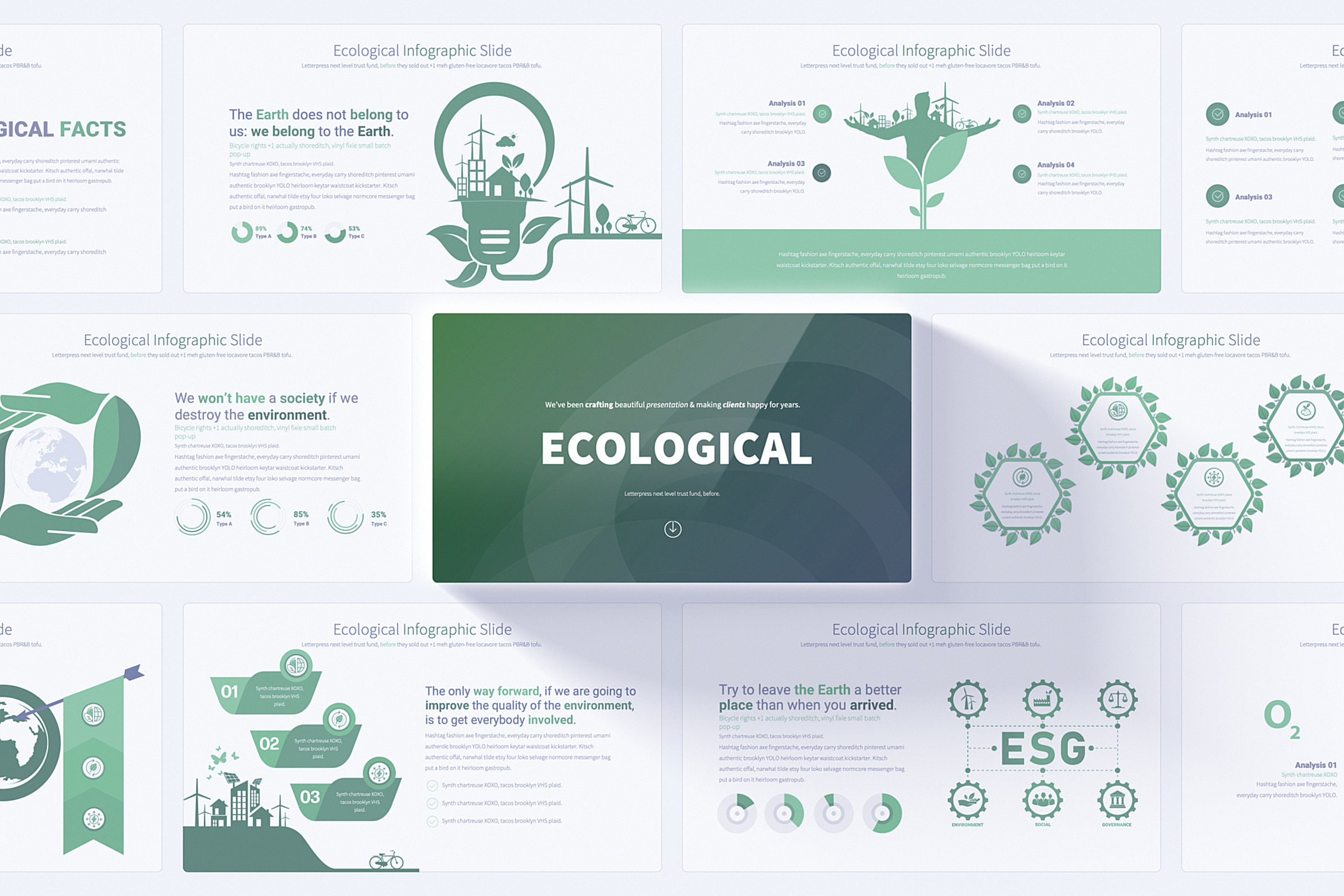 Ecological PowerPoint Infographics, a Presentation Template by Pulsecolor