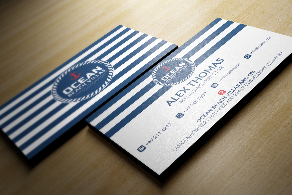 Marine Business Card, a Business Card Template by Marvel