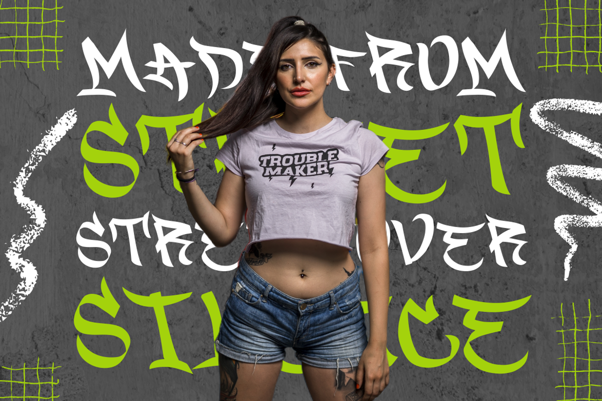 Brush Vandal Duo Graffiti Font, a Font by PutraCetol Studio