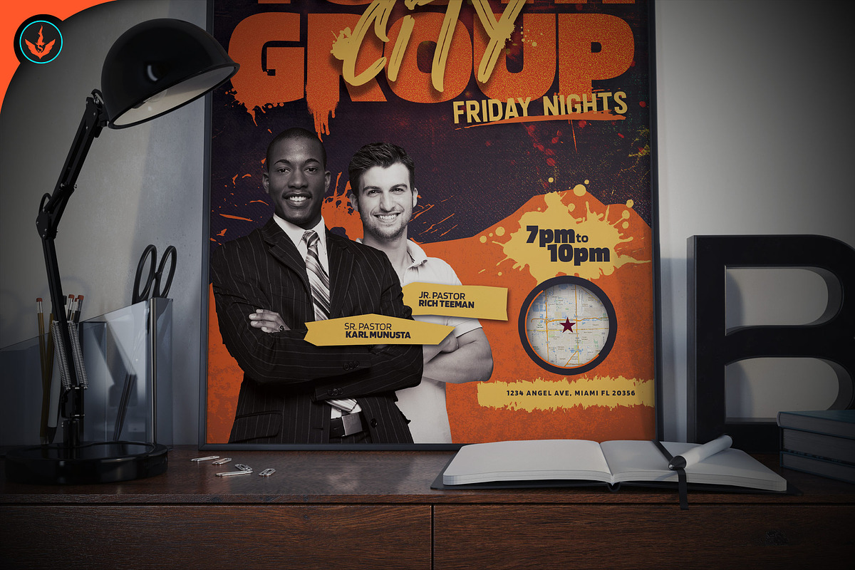 Inner City Youth Group Flyer, a Flyer Template by SeraphimChris