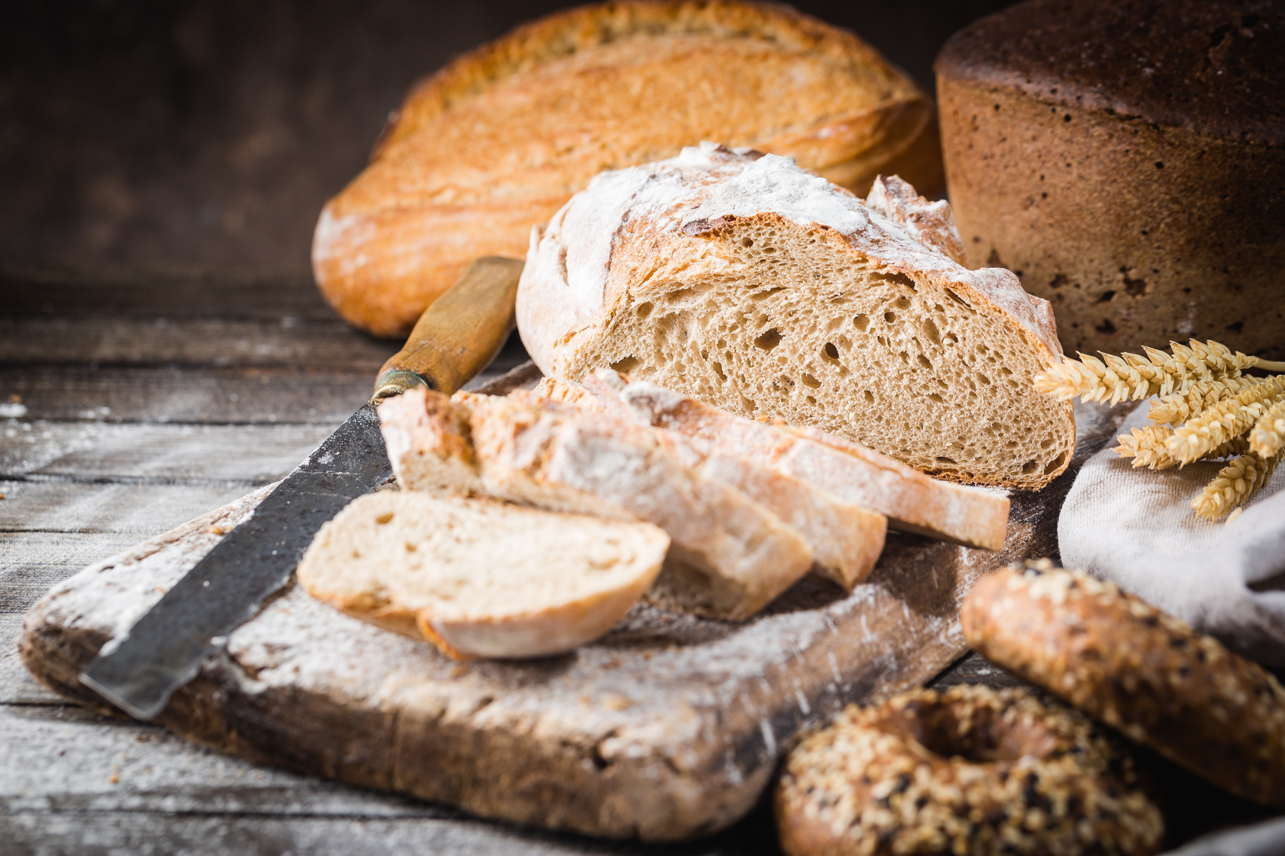 Fresh slice bread featuring fresh, bakery, and rustic, a Food & Drink ...