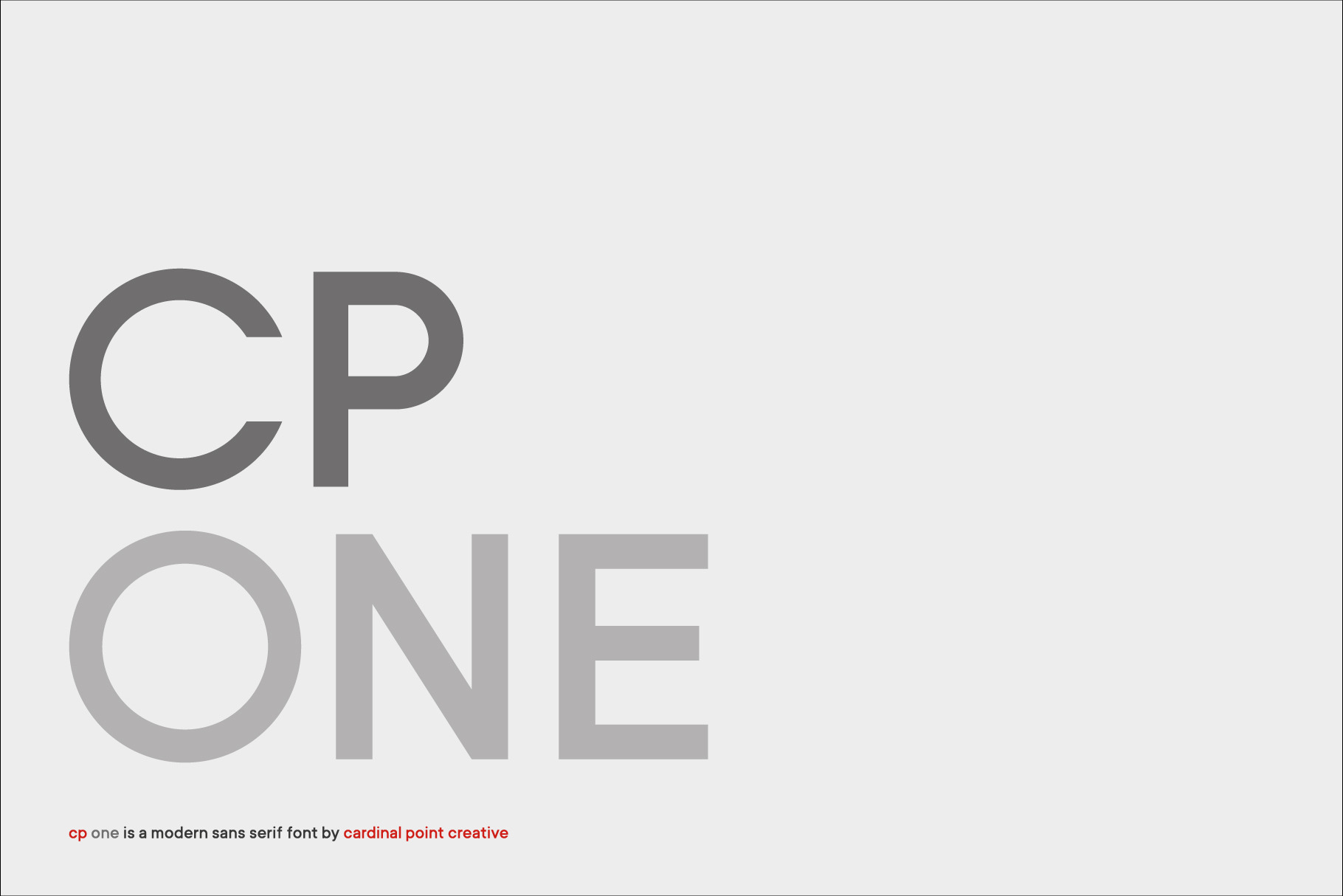 CP ONE Sans Serif Font Family, a Font by Cardinal Point Studio
