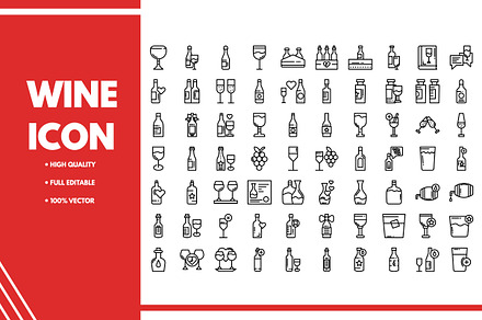 Bar Glass Icons, an Outline Icon by Katyr