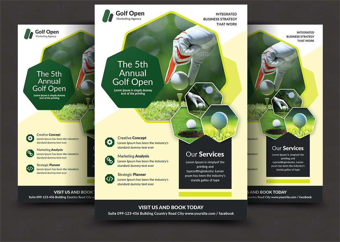 Golf Flyer, a Flyer Template by AfzaalGraphics
