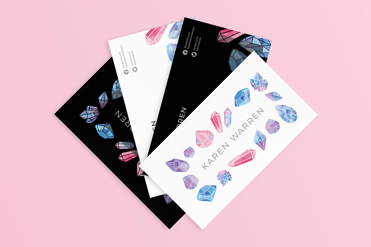 Gemstones Business Card Template, a Business Card Template by RCDesigns
