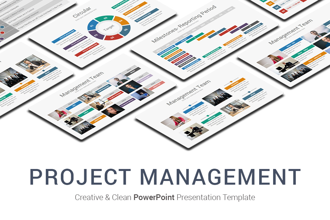Project Management PowerPoint Design, a Presentation Template by OceanArt