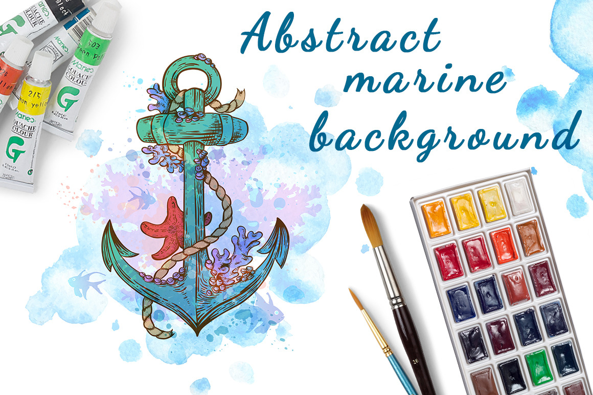 Abstract marine background, an Illustration by Artspace