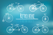 retro bikes, an Object Graphic by adi katz