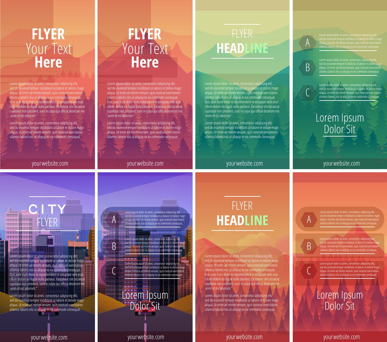 Set of Creative Cards | Flyer Templates ~ Creative Market