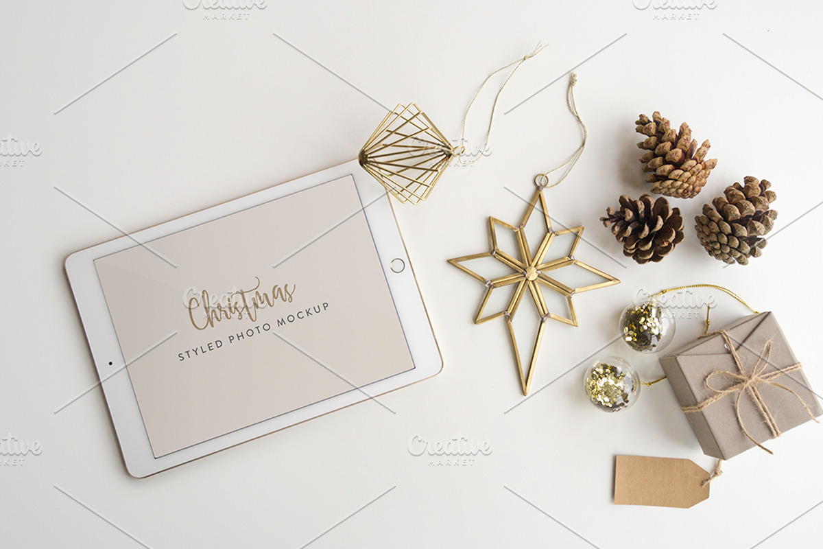 Christmas Styled Photo Bundle #01, an iPad Mockup by GT Studio ...