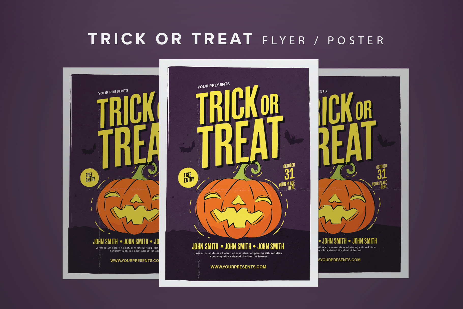 Trick Or Treat Halloween Flyer, a Flyer Template by lilyshop