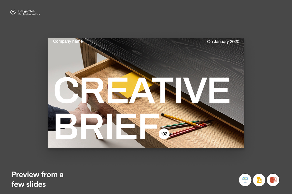 Creative Design Brief template, a Presentation Template by Oday Noon