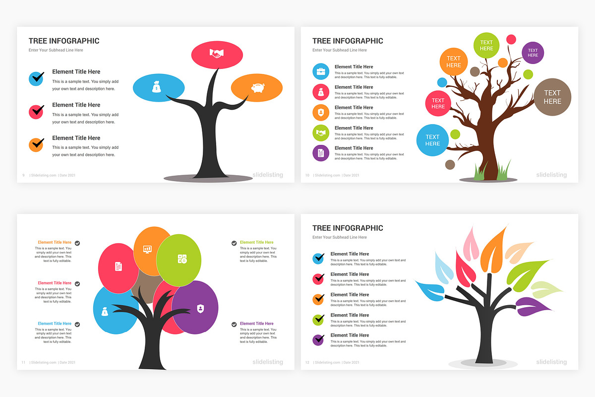 Tree Infographics PowerPoint Template