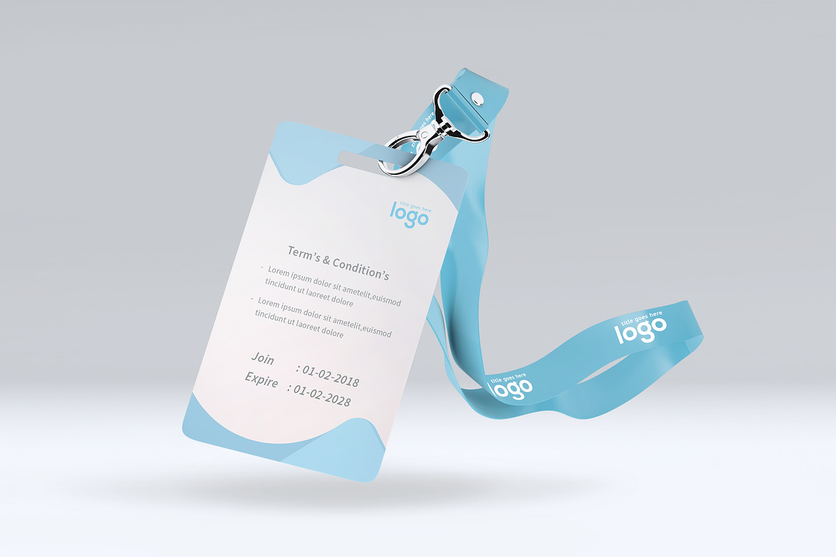 Blue ID Card Design, a Stationery Template by ZAAS