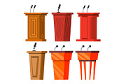 Tribune Stand Vector. Empty Podium, an Object Illustration by pikepicture