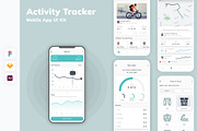 Activity Tracker Mobile App UI Kit, an UI Kit Template by uicube