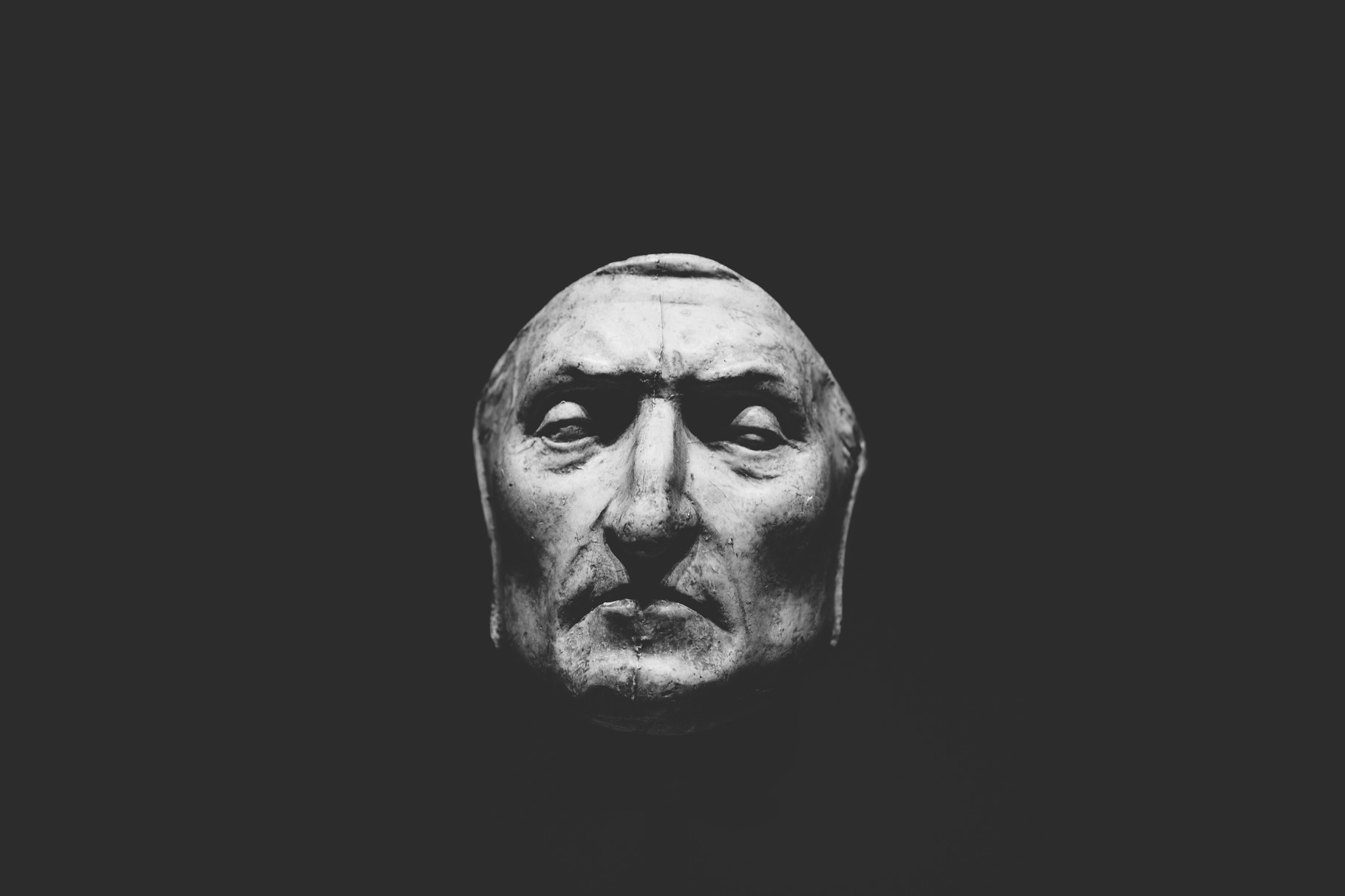 Closeup view of death mask of dante stock photo containing alighieri ...