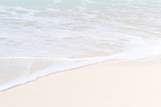 2018 handwritten on sandy beach with soft ocean wave on background ...