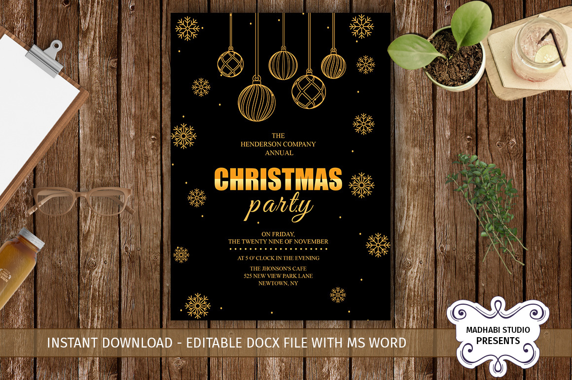 Company Christmas Party Invitations | Invitation Templates ~ Creative ...