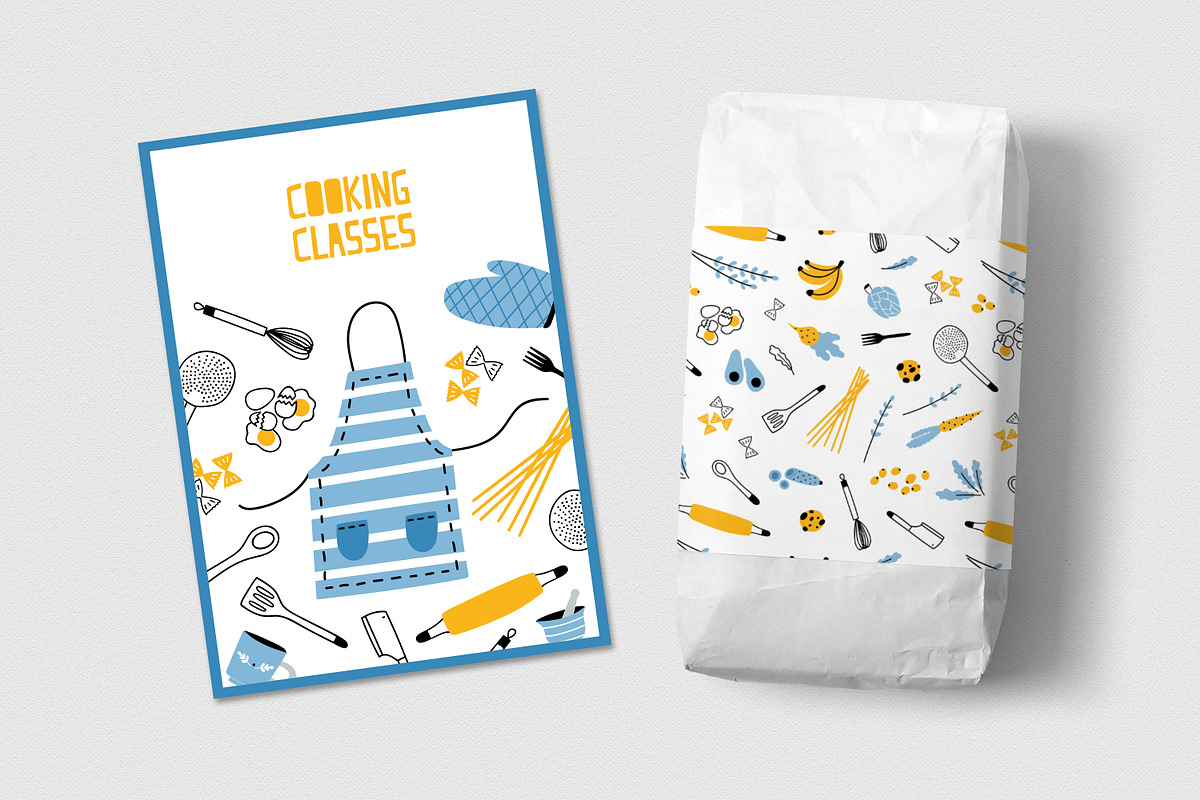 Big home cooking bundle, seamless, a Food Illustration by Good Studio