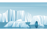 Arctic nature landscape, an Illustration by Flashvector