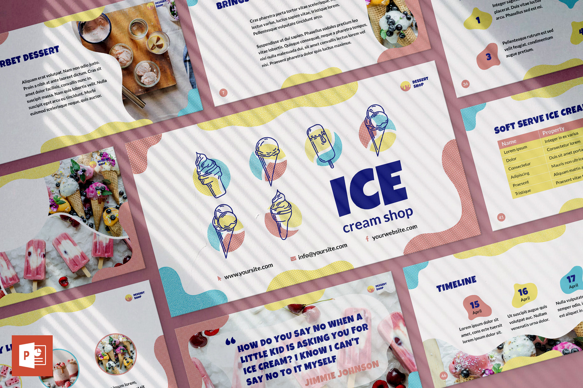 Presentation Ice Cream Shop, a Presentation Template by TemplatesNow!