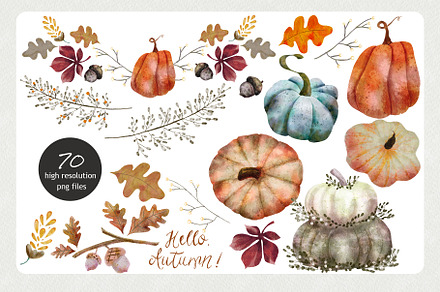 Watercolor Thanksgiving Clipart | Illustrations ~ Creative Market